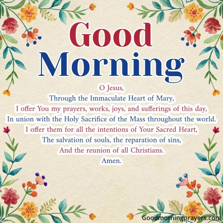 Morning Blessings: Beautiful Catholic Prayer Images - Good Morning Prayers