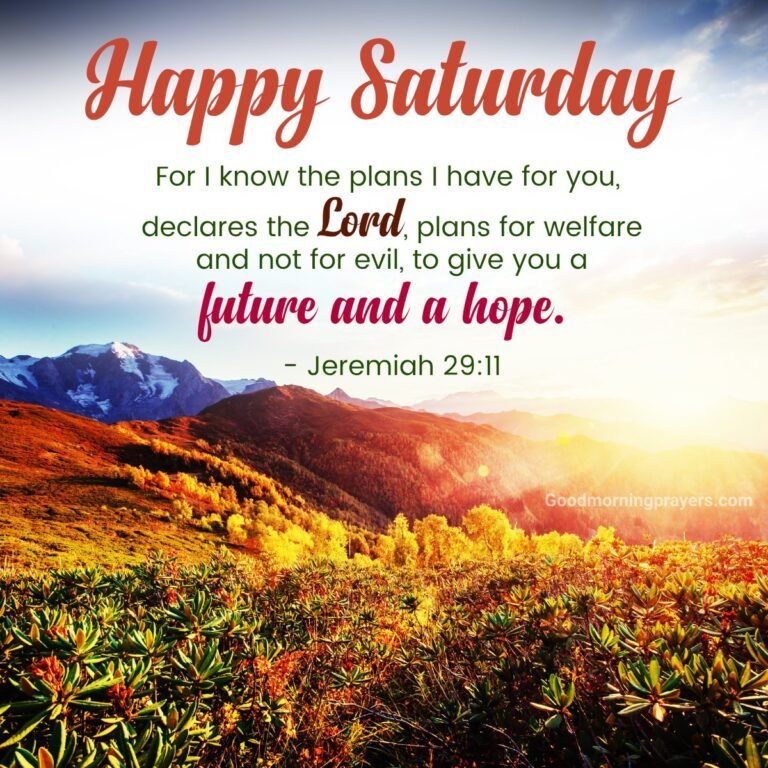 Saturday Blessings: Inspiring Prayers, Bible Verses & Cheerful Good ...